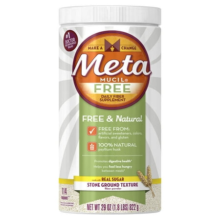 Metamucil Free Multi-Health Psyllium Fiber Supplement Powder, 114 ...
