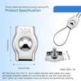 ZHZFKQ 20Pcs Double Rope Clamp,M3 Wire Rope Clamp | Single Bolt ...