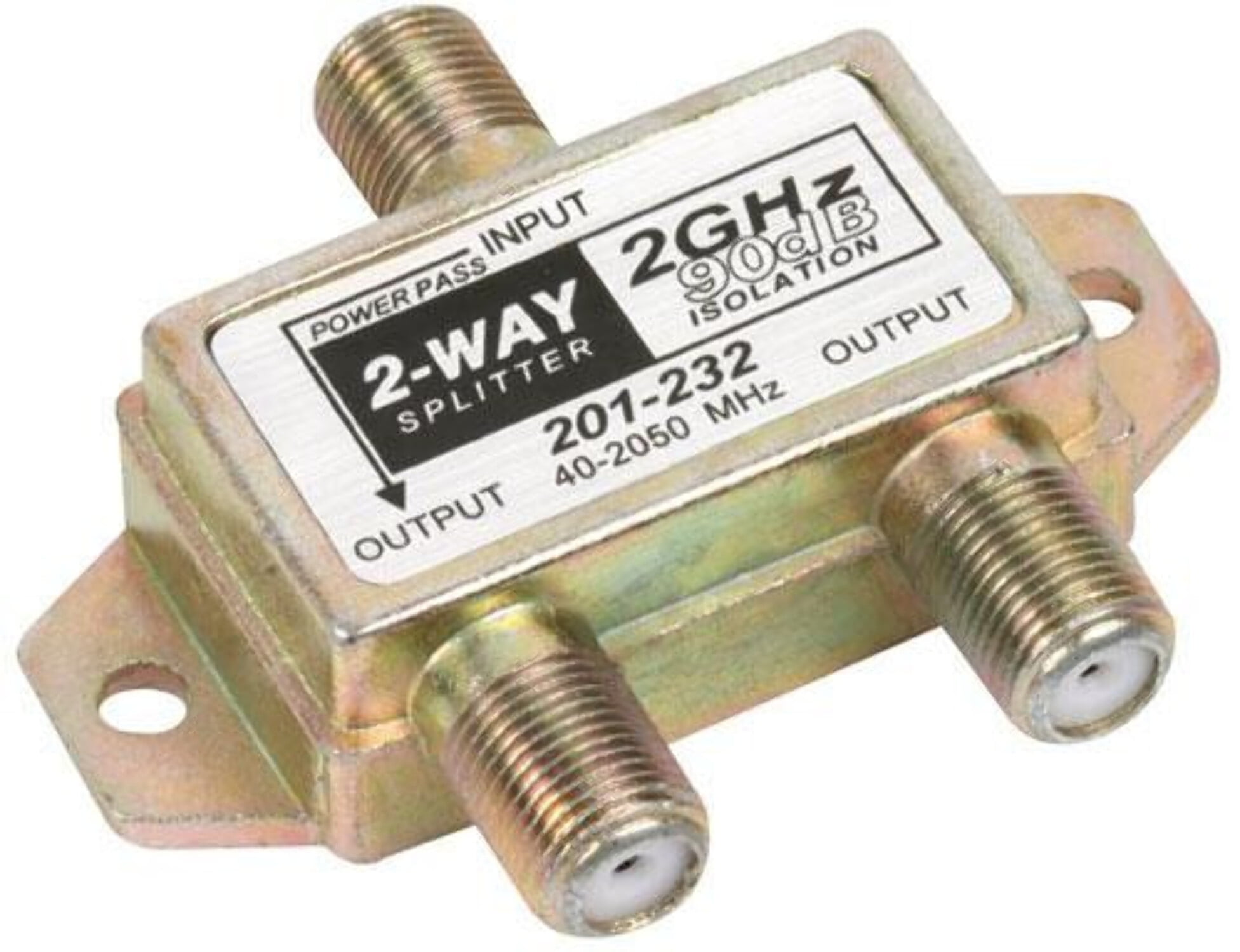 Steren 2-Way 2.4GHz 90dB 1 Port Power Pass Splitter - Walmart.com