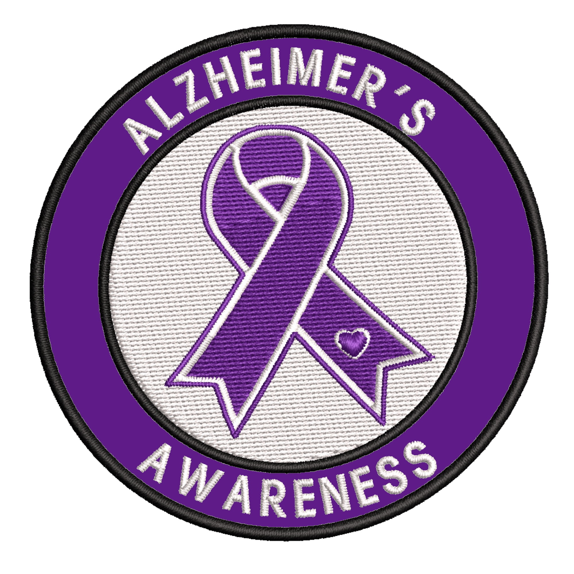 Alzheimer's Awareness Support Ribbon Embroidered Patch Iron/Sew-On ...