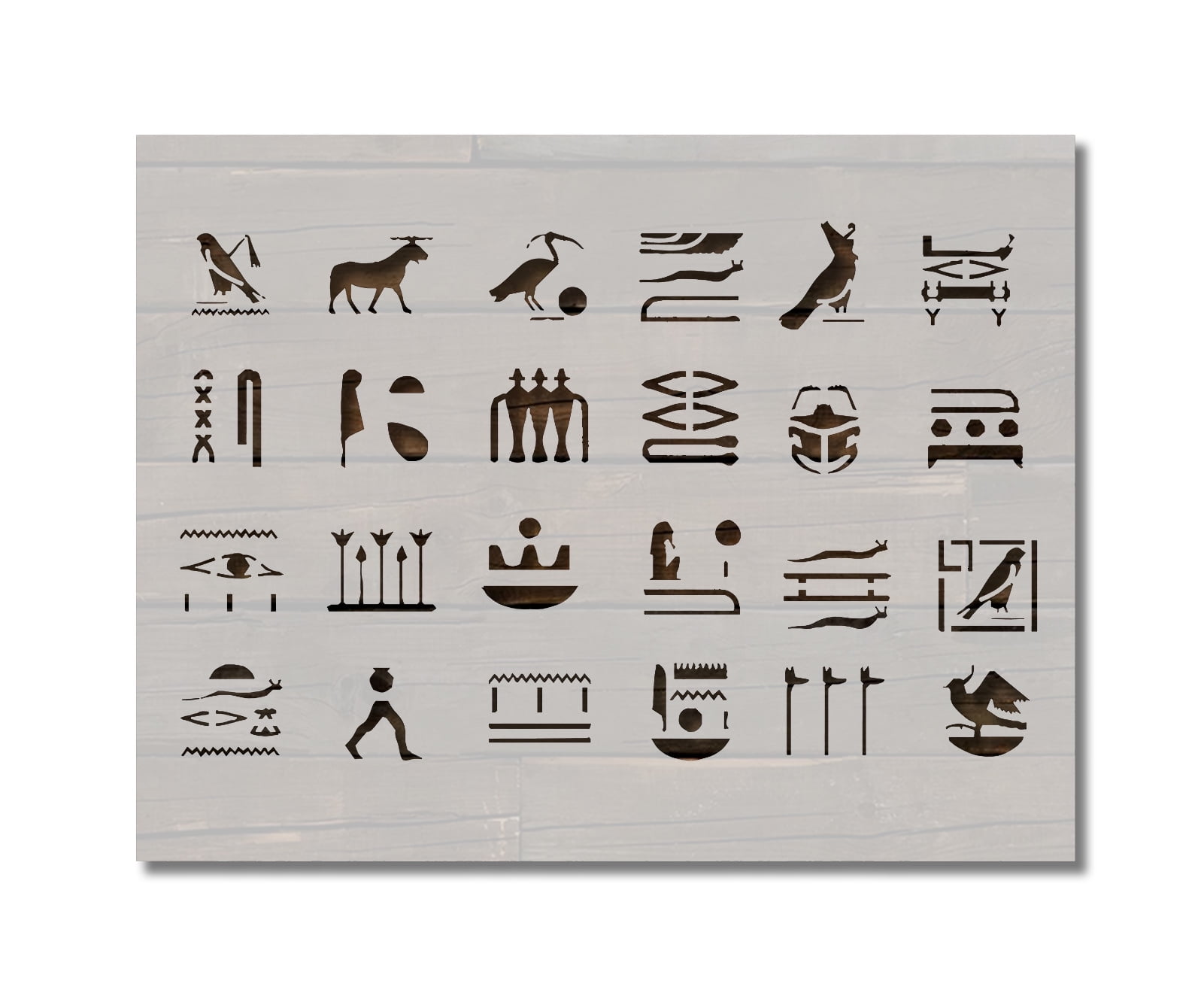 Ancient Egyptian Hieroglyphics Set Two Stencil Template Reusable 8.5 x ...