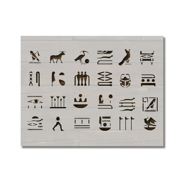 Ancient Egyptian Hieroglyphics Set Two Stencil Template Reusable 8.5 x ...