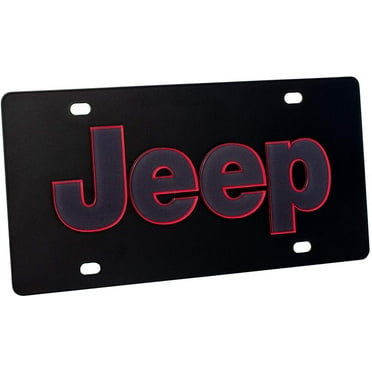 Jeep Name License Plate (Black) - Walmart.com