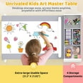 Gitawusa Kids Art Table and Chair Set with Storage Bins and Paper Roll ...