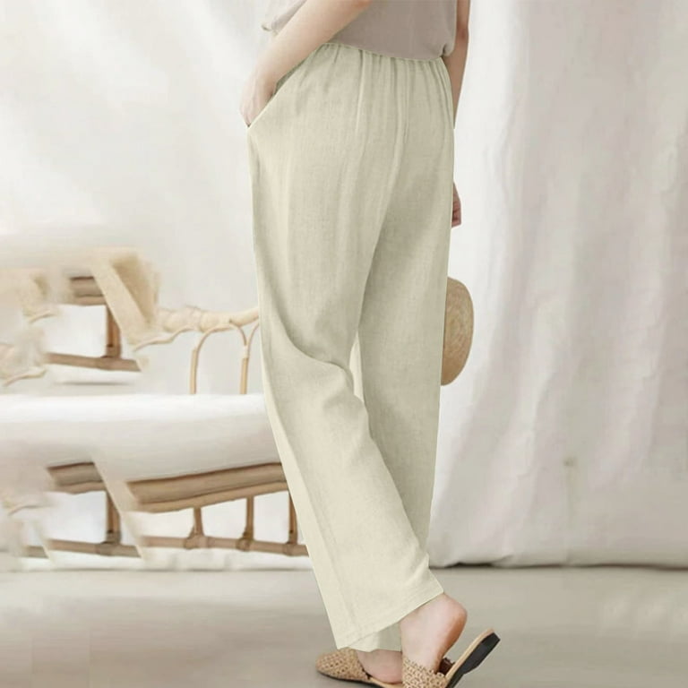Yuzhih Straight Leg Pants Woman Drawstring High Waisted Yuzhih Straight Leg Pants Woman Drawstring High Waisted