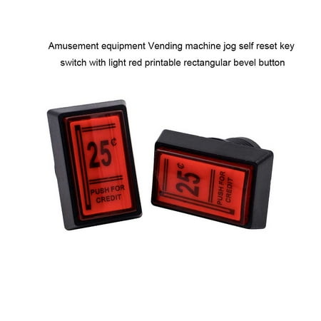 Red LED Push Button Rectangle Illuminated Buttons Micro Switch for ...