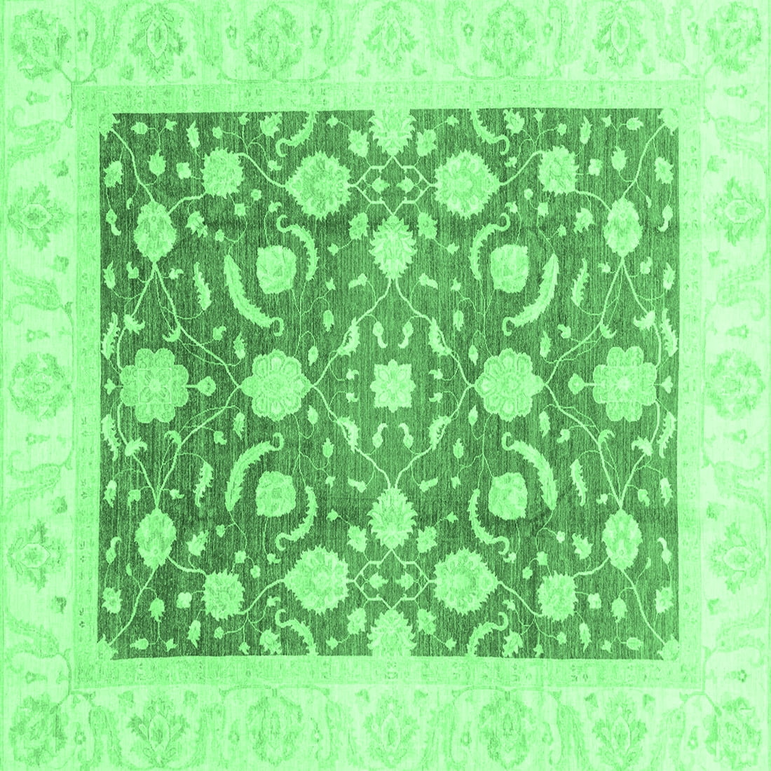 Ahgly Company Indoor Square Abstract Emerald Green Modern Area Rugs, 6 ...