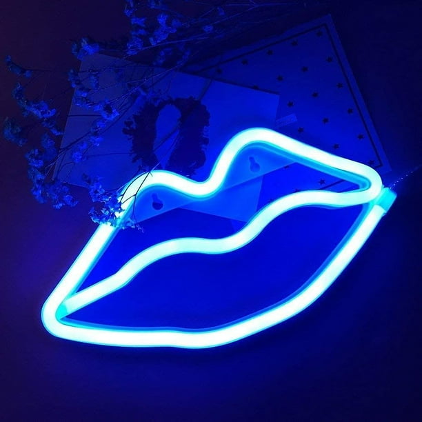 Neon Lips Light Signs, Led Lips Night Lights Decor Lights For Kid's ...