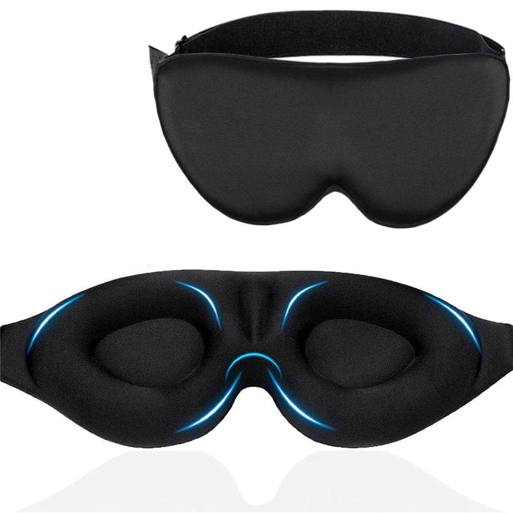 Bkuxy 3D Sleep Eye Mask for Women Men, Sleeping 100% Blockout Light ...