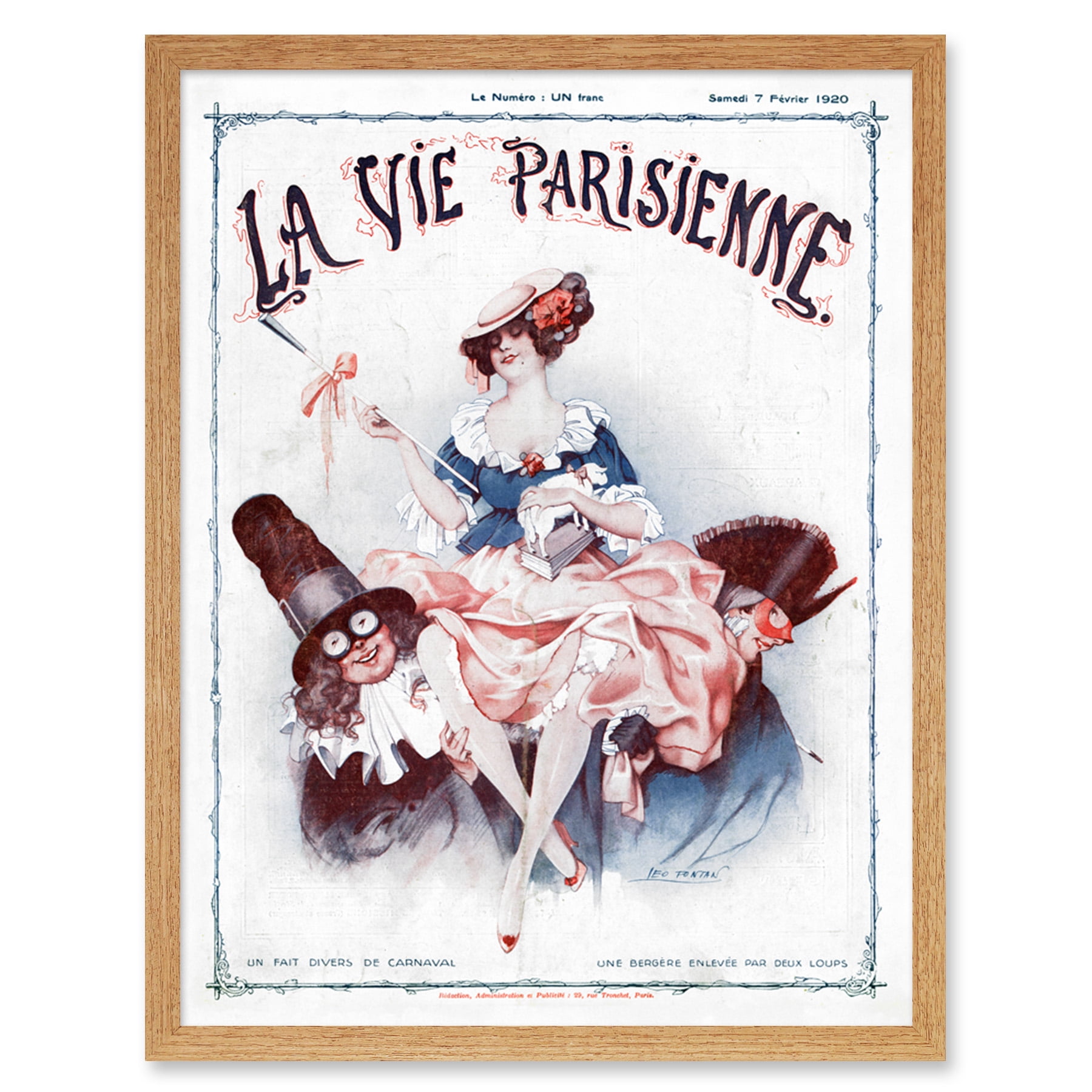 Vintage French Fashion La Vie Parisienne Shepardess Kidnapped by Wolves ...