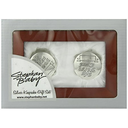 Stephan Baby Satin-Lined Rosewood Keepsake Box with Silver Plated First ...