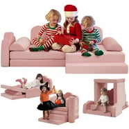 ABORON Kids Couch Play Set, 8PCS Modular Kids Sofa Couch Fold Out Couch ...