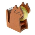 Vintage Wooden Cute Tape Dispenser Cutter Office Supplies Clear Sticky ...