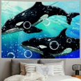 Chilfamy Underwater Tapestry, Ocean Tapestry Wall Hanging Blue Whale ...