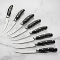 Henckels 8 Piece Forged Serrated Steak Knife Set with Gift Box, Black ...