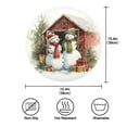 15.4" Round Placemat Set of 6 Polyester Fabric Place Mats Non-Slip ...