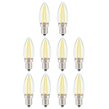 Sylvania 40529 - 12 LED B10 Bulbs, 60W Equivalent, Warm White, Dimmable ...