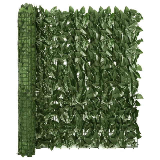 vidaXL Balcony Screen with Dark Green Leaves 300x100 cm - Walmart.ca