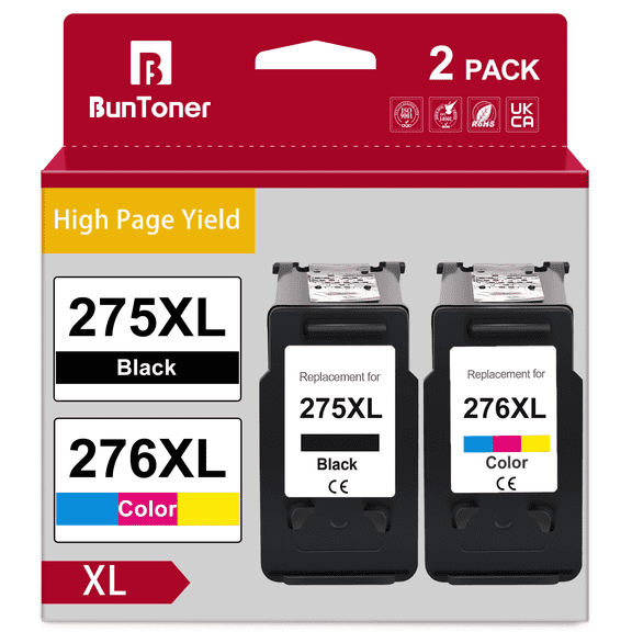 275XL Ink Cartridges for Canon Ink 275 and 276 for Pixma TS3522 TS3520 ...