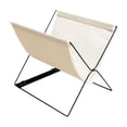 Minimalists Canvas Magazine Rack, Freestanding Book support with Black ...