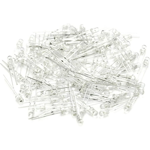 Gikfun Lamps 3MM White Color White Light Super Bright for Arduino (Pack ...