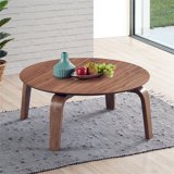 Omax Decor Mod Round Shape Mid-Century Wood Coffee Table in Brown ...
