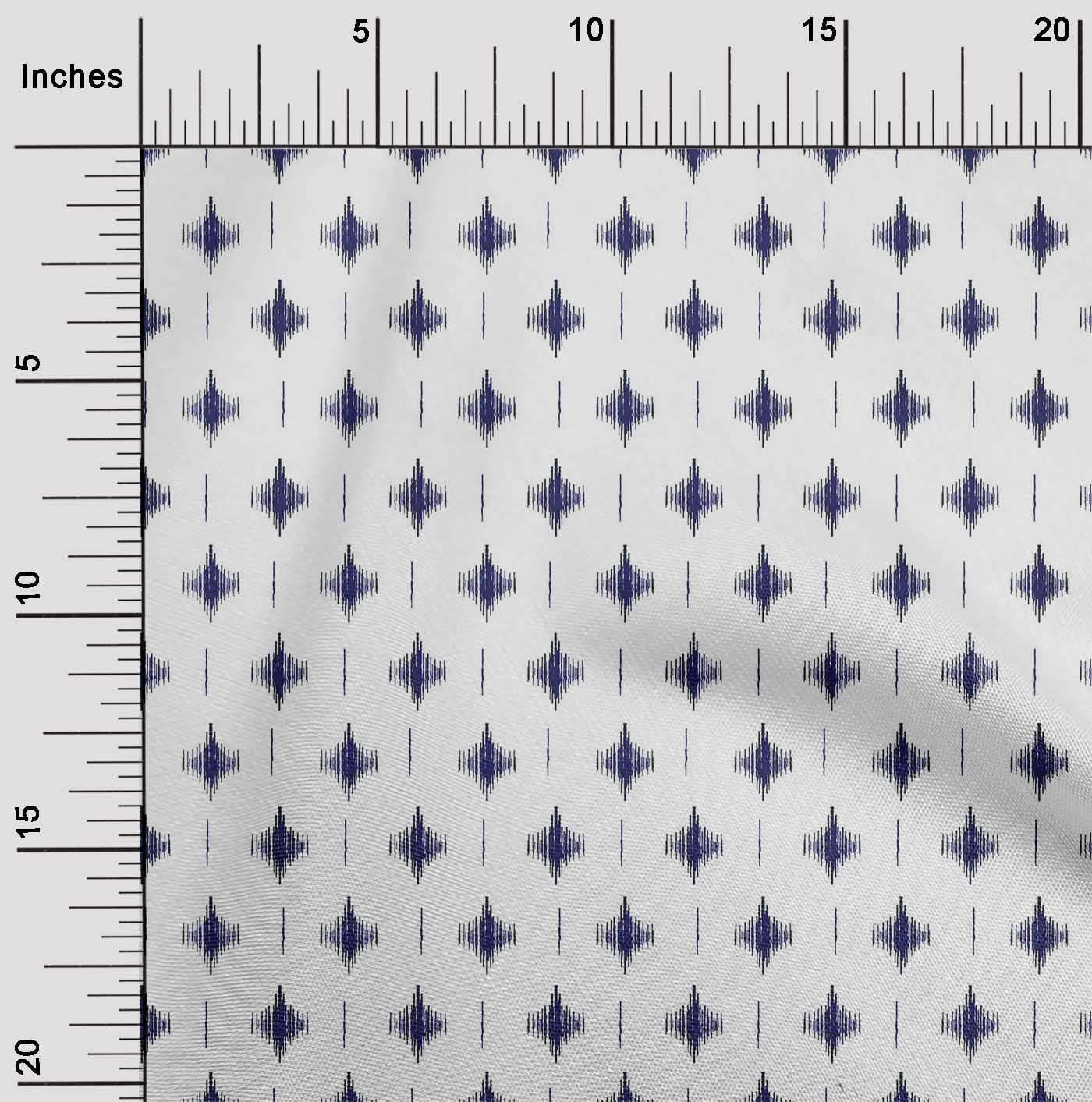 oneOone Organic Cotton Voile Fabric Geometric Line Ikat Print Fabric By ...