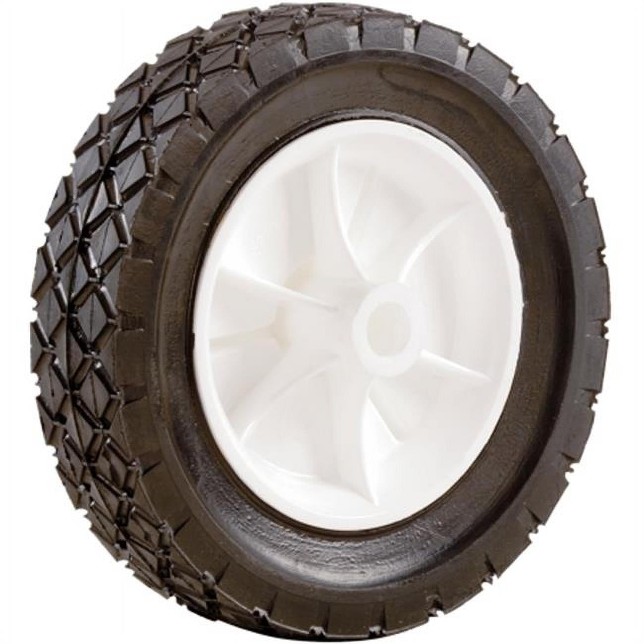 7 in. X 1.5 in. Plastic Hub Semi Pneumatic Rubber Tire - Walmart.com