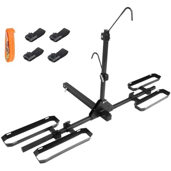 CRAVOT E2(25) Foldable Hitch 2-Bike Rack, 5" Fat Tire Support, Fits RV ...