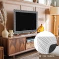 Black TV Dust Cover 50 Inch, Greek Chinese Style Border Geometric ...