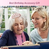 MEANT2TOBE 100th Bday Sash & Tiara - Pink Glitter Sash + Rhinestone ...