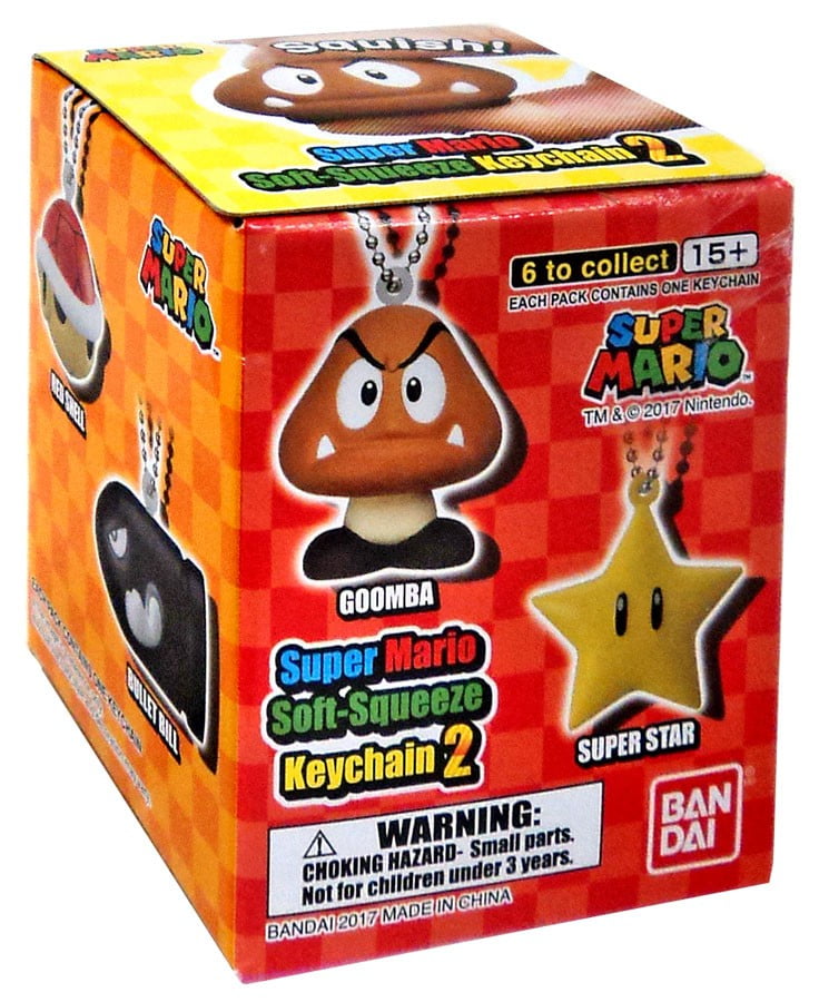 Super Mario Soft-Squeeze Keychain Series 2 Mystery Pack - Walmart.com