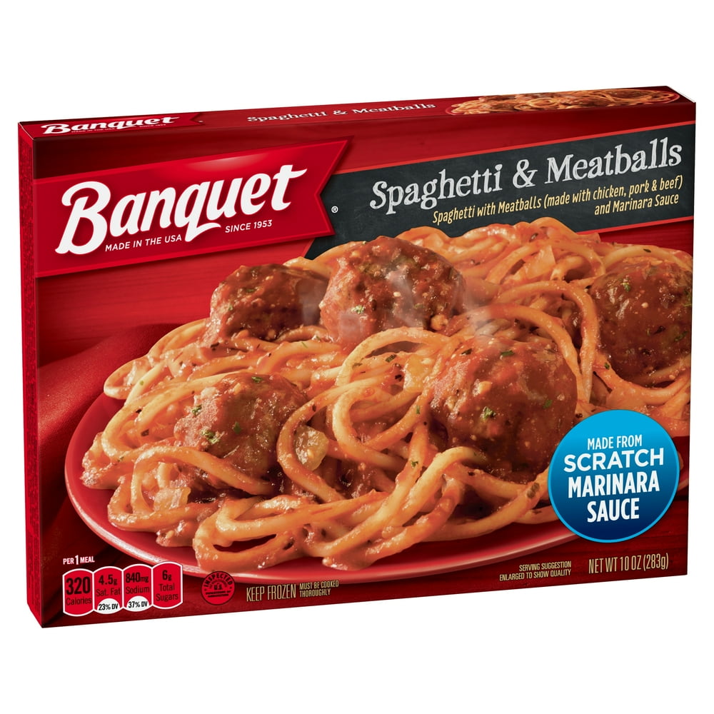 Banquet Spaghetti & Meatballs, 10 oz - Walmart.com - Walmart.com