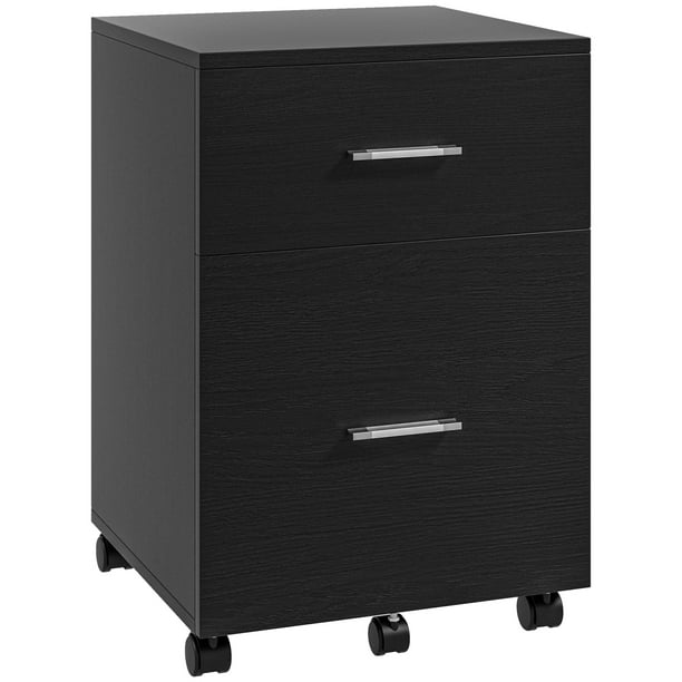 Vinsetto Mobile File Cabinet, 2-Drawer Filing Cabinet with Wheels ...