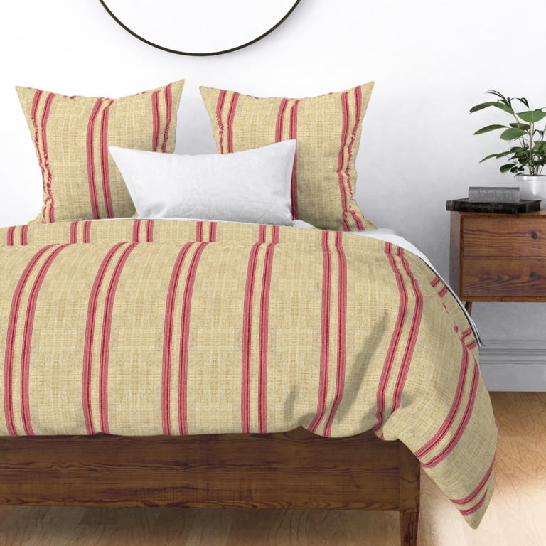Red And Beige Bedding