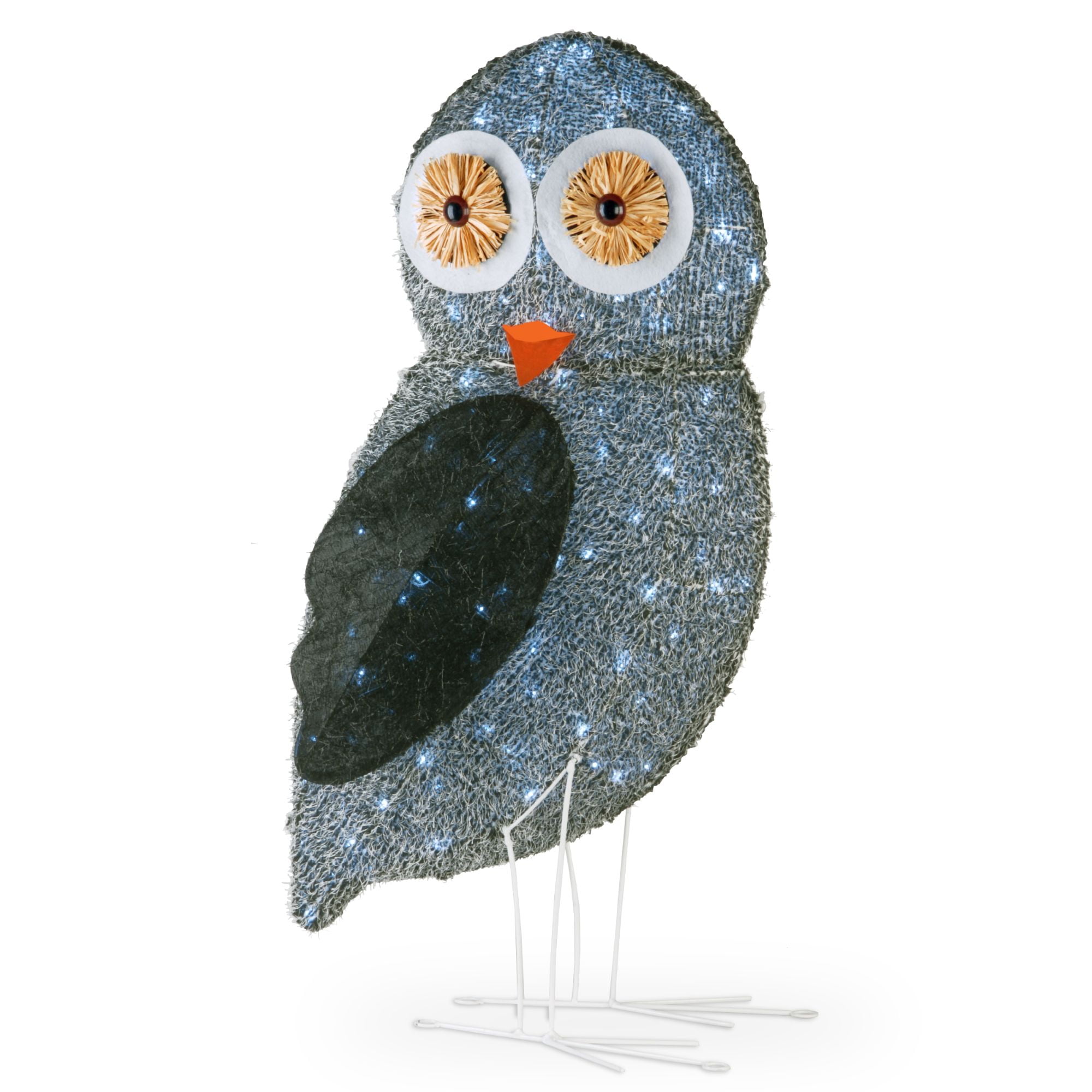 National Tree Company 37" Pre-Lit Fuzzy Owl - Walmart.com