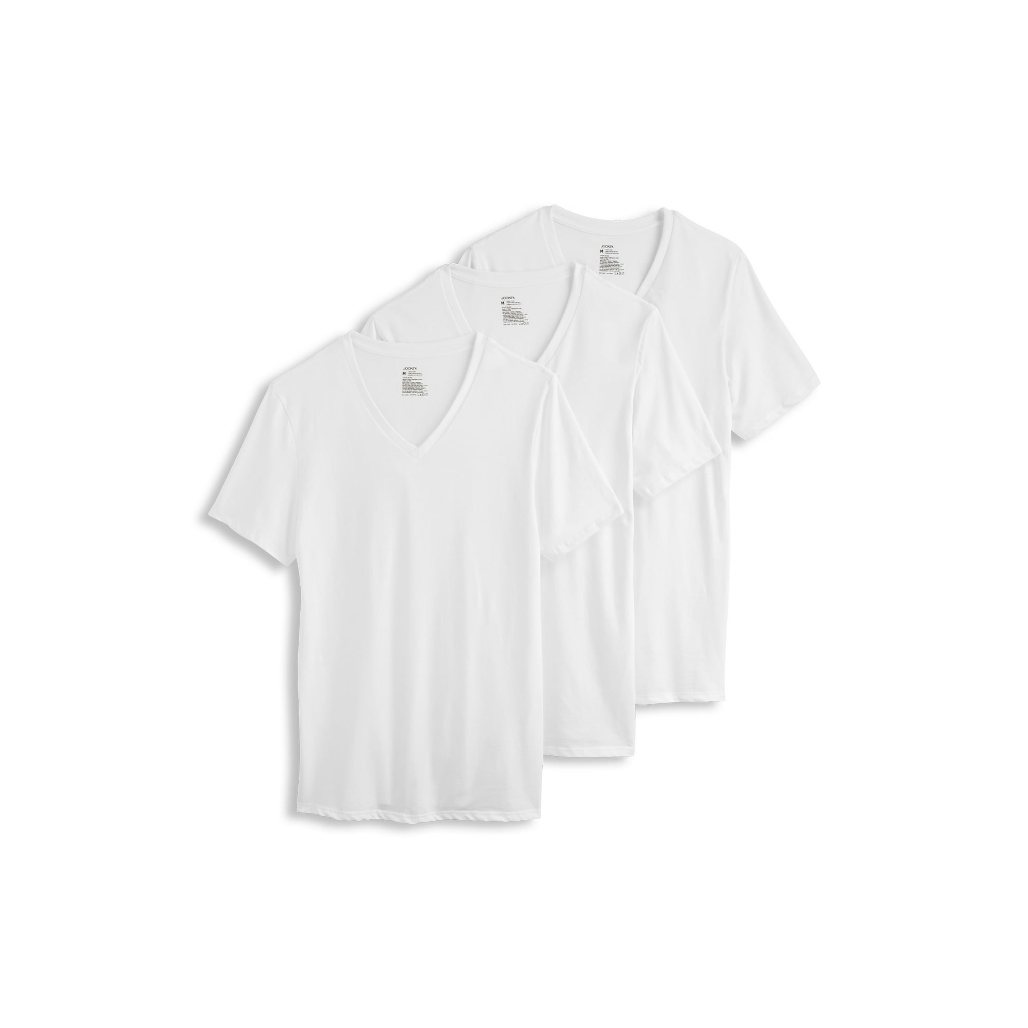 Click here for Jockey Mens Cotton Stretch V-Neck Undershirt - 3 P... prices