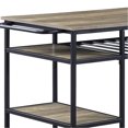 Black and Oak Colors, Multiple Open Compartments | Great for Kitchen ...