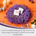 0.5 LB Purple Gold Crinkle Cut Paper Shred Filler Metallic Shredded ...