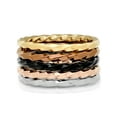 Women's Stainless Steel Multi-Color Stacking Rings, Set of 5 - Walmart.com