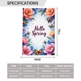 Hello Spring Garden Flag 12x18 Inch Double Sided Floral Butterfly ...