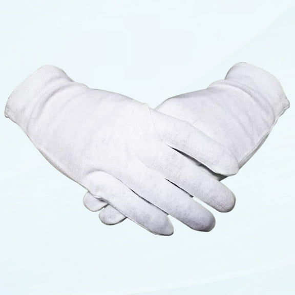 White Cotton Gloves for Dry Hands 12 Pairs Moisturizing Hand Gloves ...