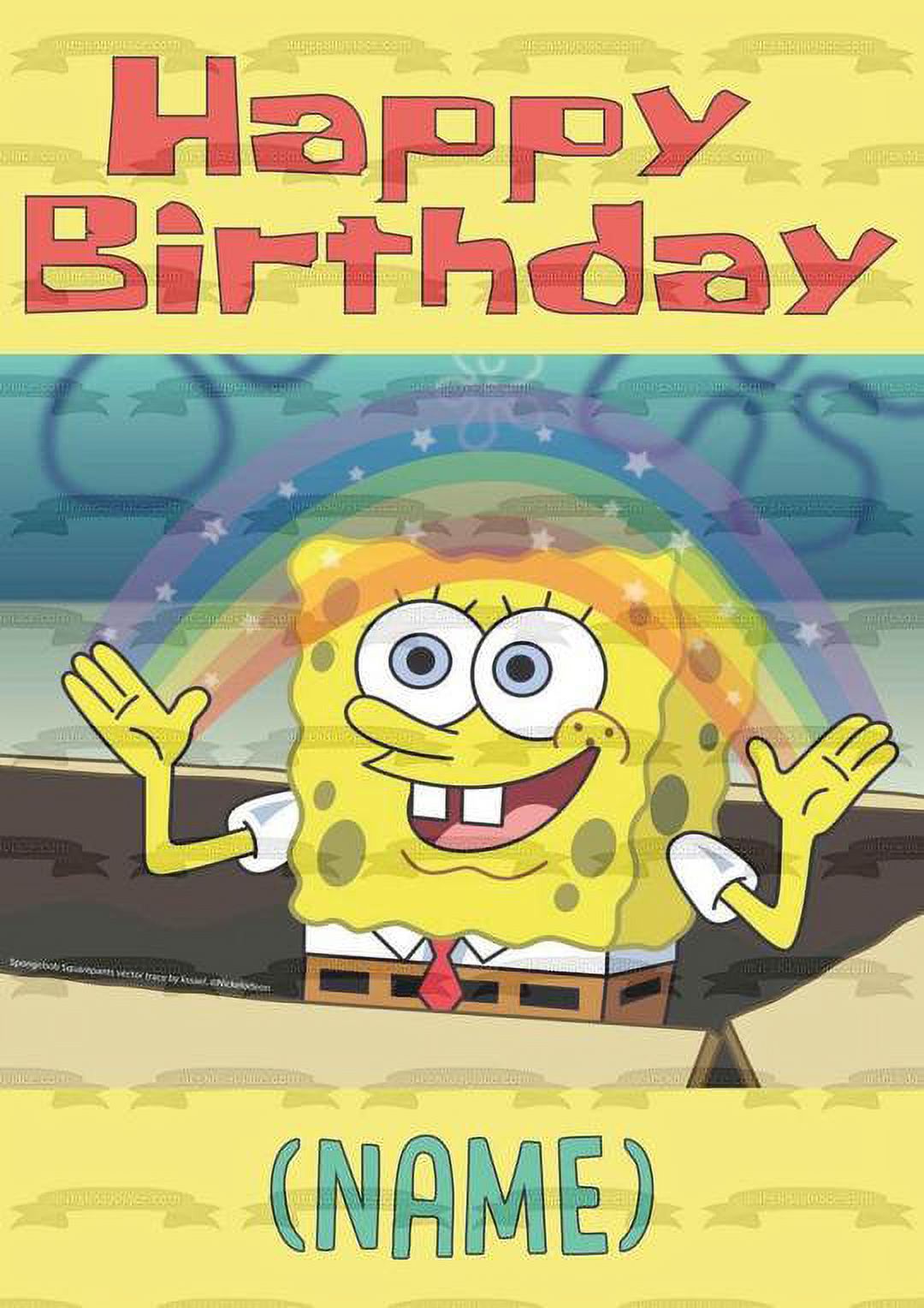 Spongebob Happy Birthday Card