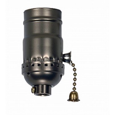 Satco 3 Piece Stamped Solid Brass 3 On Off Pull Chain Socket - Walmart.com