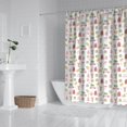 Basics Bathroom Shower Curtain, Water Resistant Fabric with Grommets ...