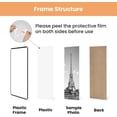 16x24 Picture Frame Black 3 Pack, Scratch-Proof Poster Frames 16 x 24 ...