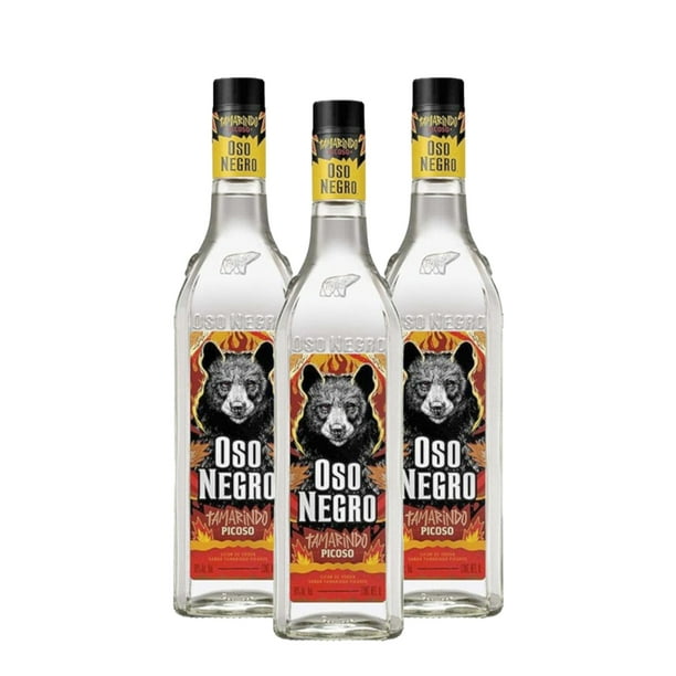 Pack De 3 Vodka Oso Negro Tamarindo Picoso 1Lt | Walmart en línea