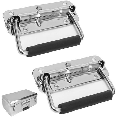 SICED 2 Pieces Spring Folding Handles, Small Spring Loaded Recessed ...