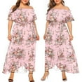 Lenago Womens Plus Size Summer Dresses 2022 Party Boho Print Maxi Long