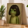 Affixzi Frog Wall Art, Green Frog Wall Decor, Cute Animal Poster Print ...